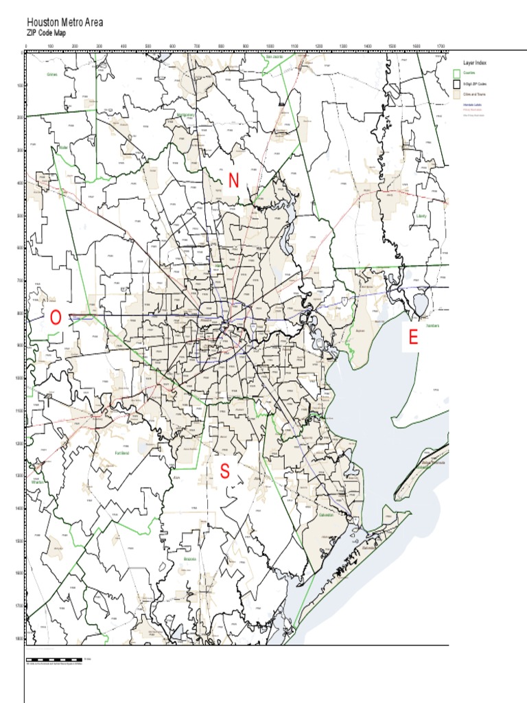 Houston Metro Area: ZIP Code Map | PDF