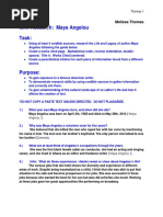 Maya Angelou Life Quiz | PDF | Maya Angelou