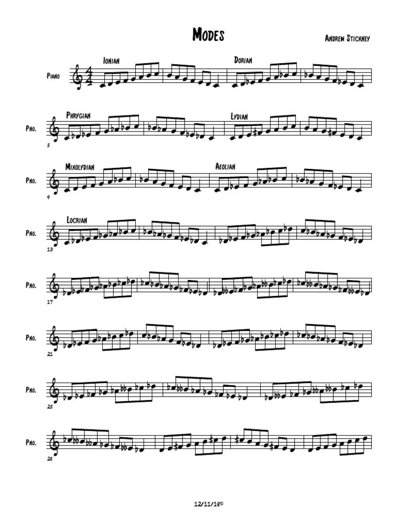 Jazz Scale Modes | PDF