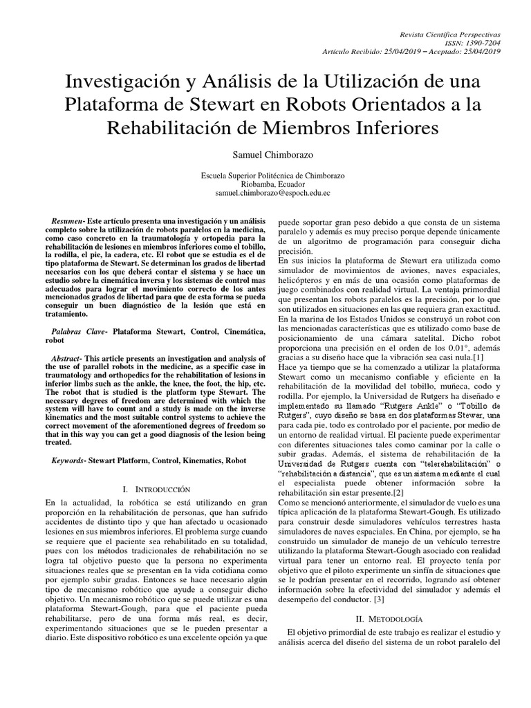 Stewart Platform | PDF | Robot | Robótica