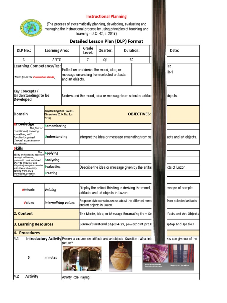 Detailed Lesson Plan (DLP) Format: Learning Competency/ies: Code | PDF ...