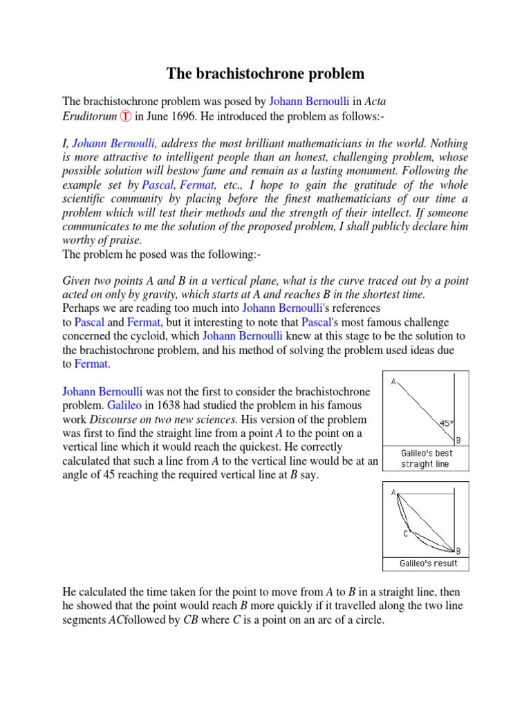 The Brachistochrone Problem-Dodatak | PDF | Calculus Of Variations ...