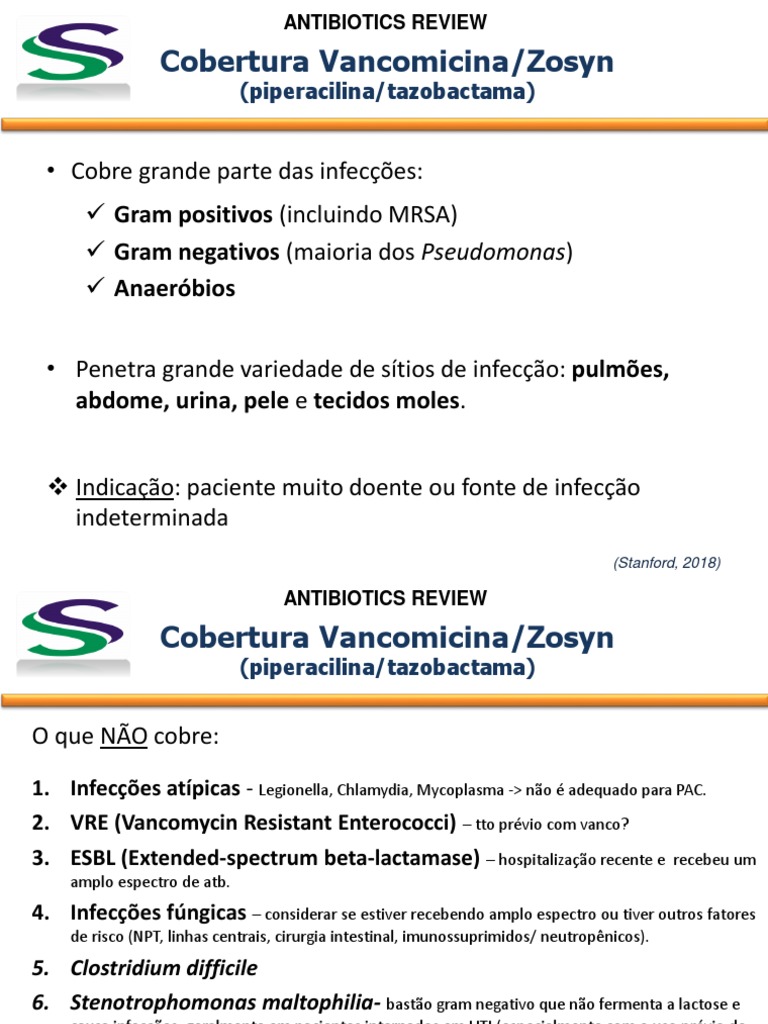 Vancomicina+zosyn e Antifungicos | PDF | Fungo | Infecção