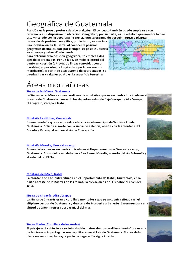Geográfica de Guatemala | PDF | Guatemala | Ciencias de la Tierra
