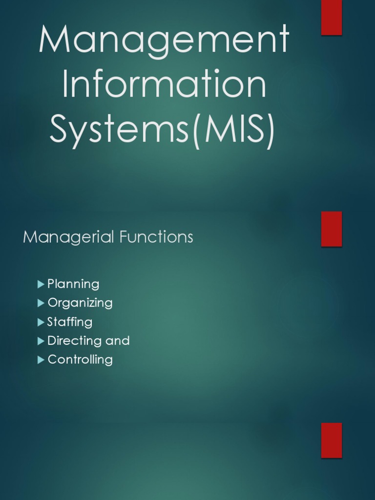 Bs105 05 Management Information Systems | PDF | Information System | Business Process