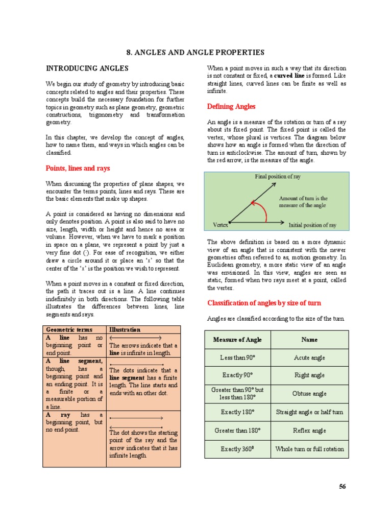 Introducing Angles | PDF | Angle | Line (Geometry)