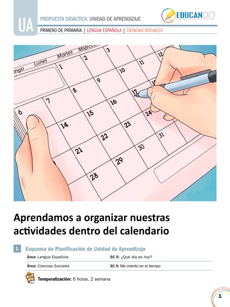 Actividades Con El Calendario | PDF | Salón de clases | Aprendizaje