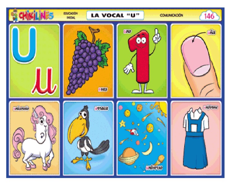 Lamina Con La Vocal U | PDF