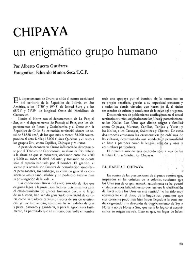 La Nación Uru Chipaya en Bolivia | PDF | Oveja | Carne