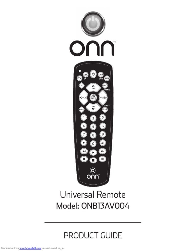 Onn Remote | PDF | Remote Control | Television