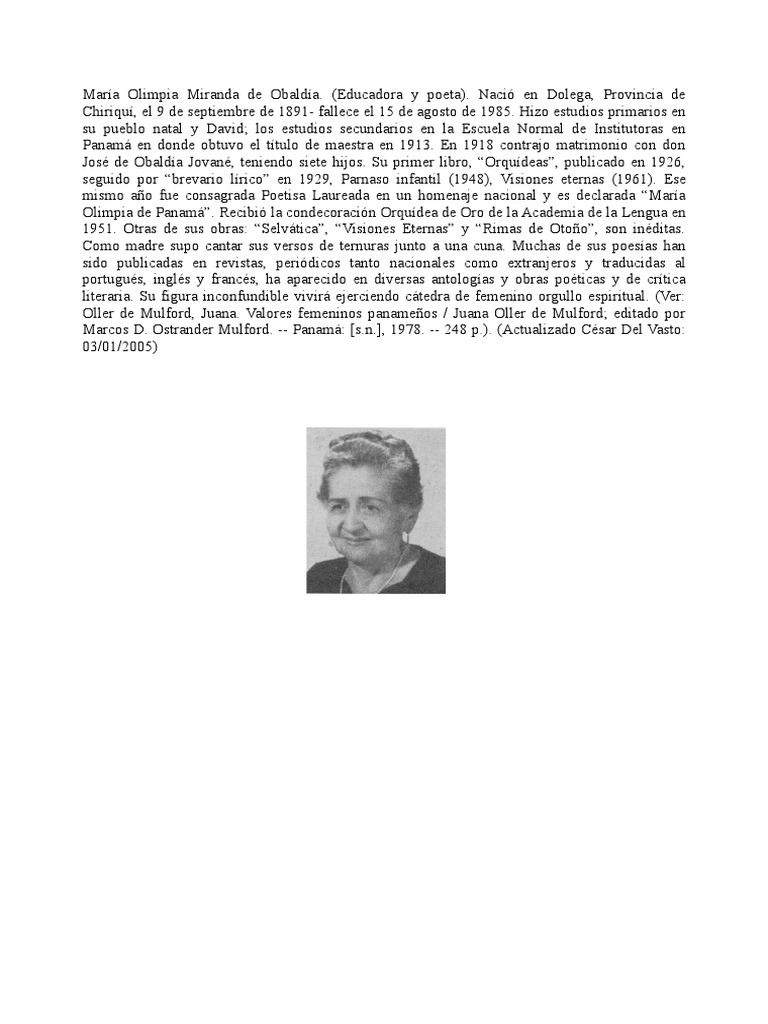 Maria Olimpia Miranda Deo | PDF