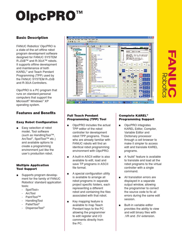 FANUC Software OlpcPRO | PDF | Microsoft Windows | Computer Program