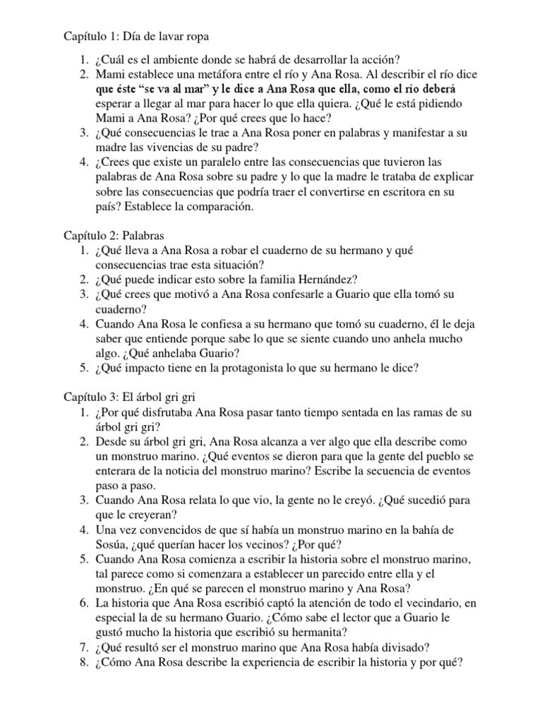 Preguntas El Color de Mis Palabras 1 | PDF | Novela negra, policíaca y ...