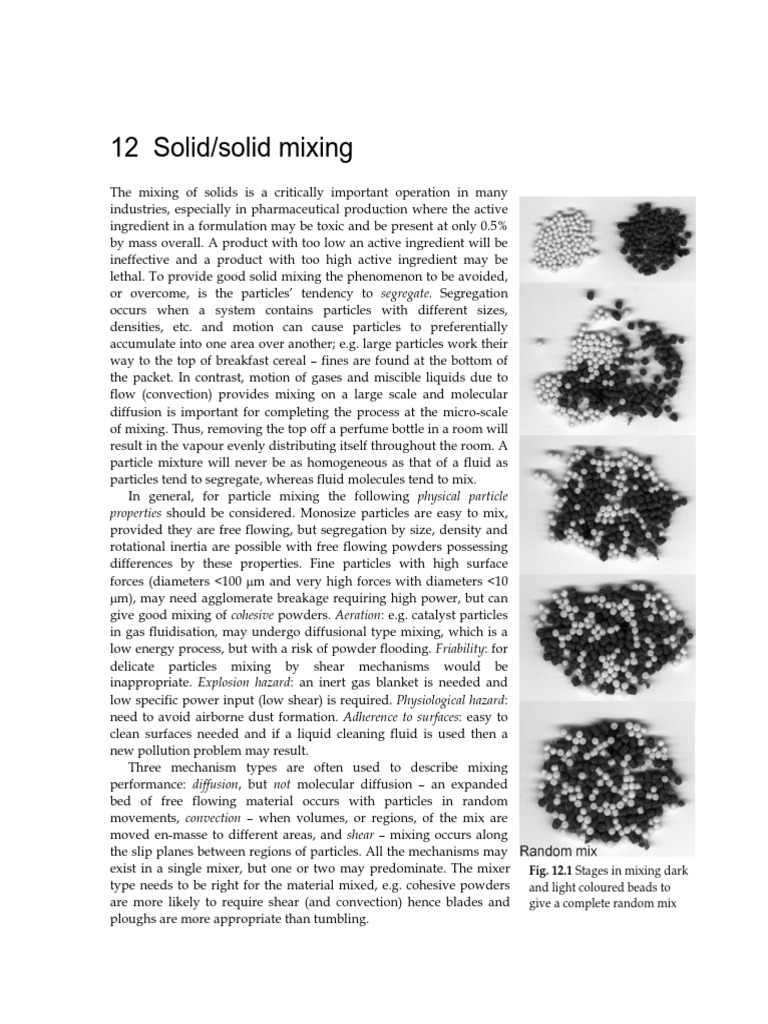 12 Solid/solid Mixing: Fig. 12.1 Stages in Mixing Dark and Light ...