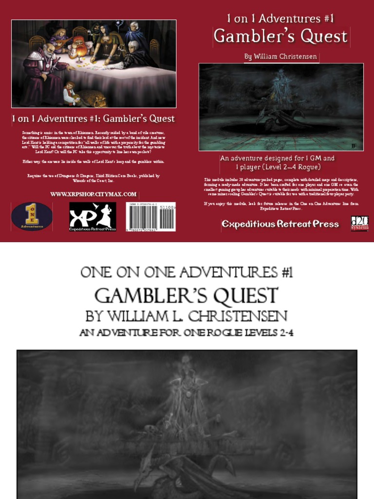 d20 Expeditious Retreat Press 1 On 1 Adventures 01 - Gambler's Quest ...