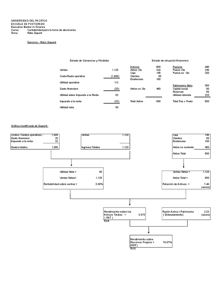 Análisis Ratio Dupont | PDF | Rentabilidad sobre recursos propios | Contabilidad financiera