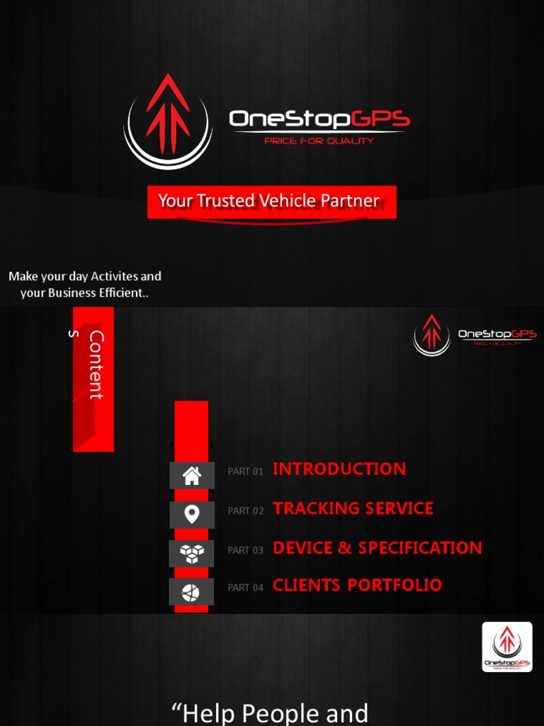One Stop GPS Company Profile | PDF | Systems Engineering | Computing