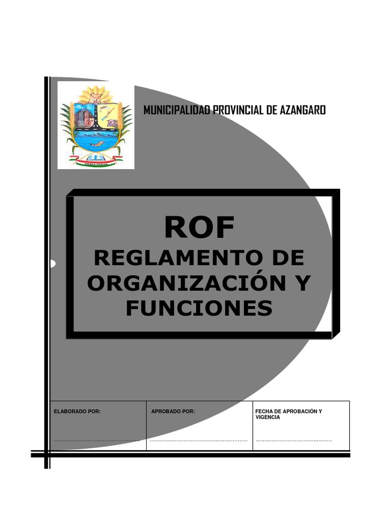 ROF Azangaro PDF | Descargar gratis PDF | Alcalde | Gobierno local