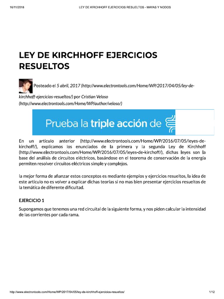 03 Analisis Por Nodos y Mallas | PDF