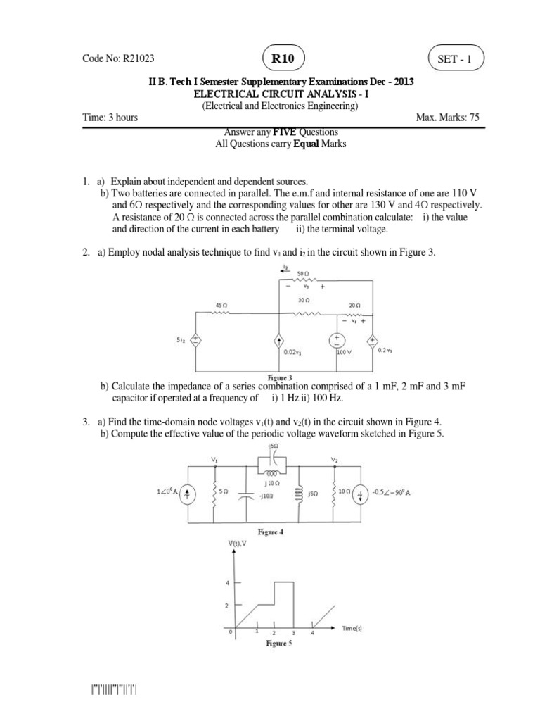 Electrical Circuit Analysis - I | PDF | Series And Parallel Circuits ...