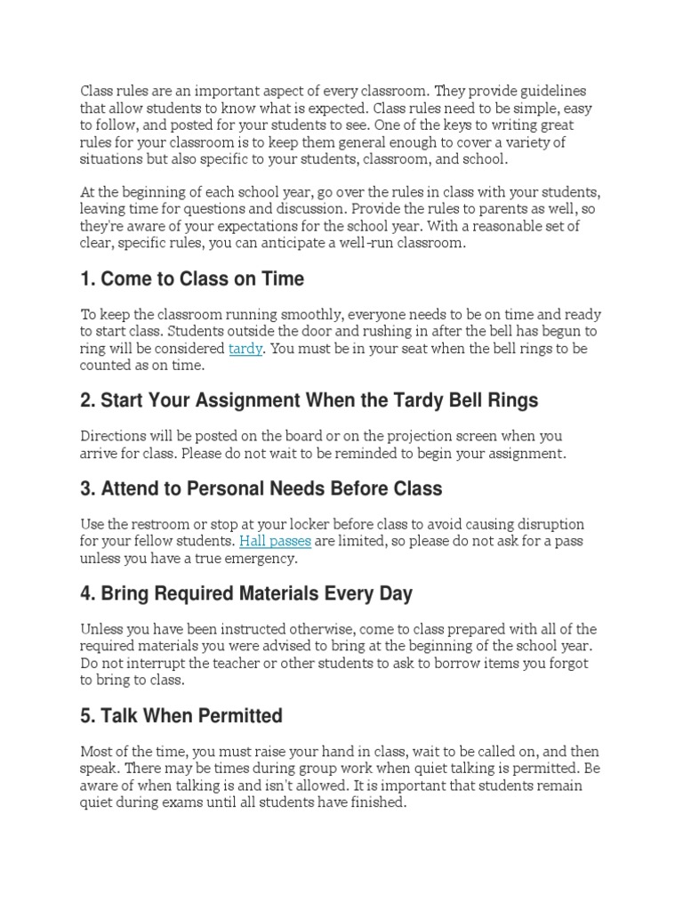 Come To Class On Time: Tardy | PDF | Homework | Behavior Modification