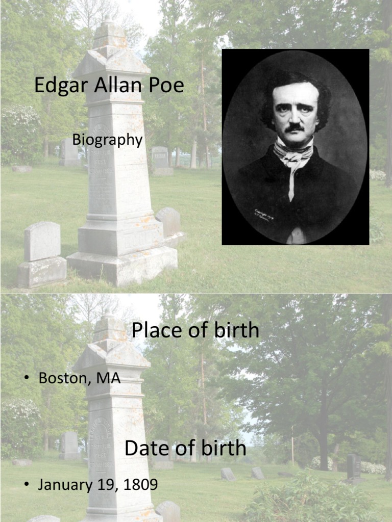 Edgar Allan Poe Biography | PDF | Edgar Allan Poe