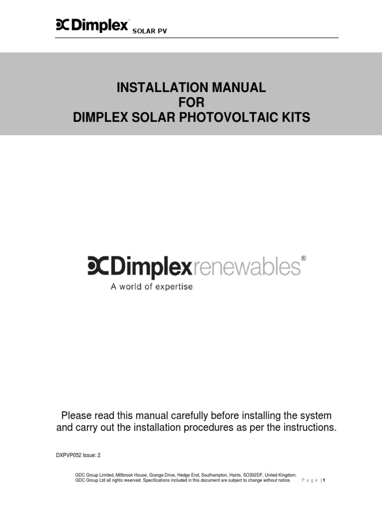 Solar PV Installation Manual Roof Mounted | PDF | Photovoltaic System ...