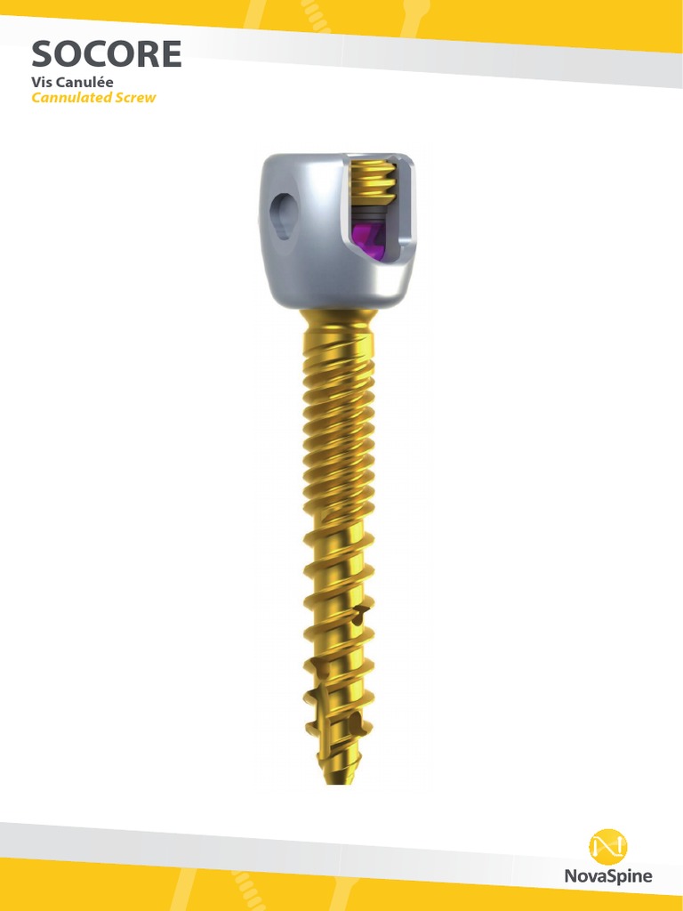SOCORE Cannulated Screw Features | PDF | Technology & Engineering