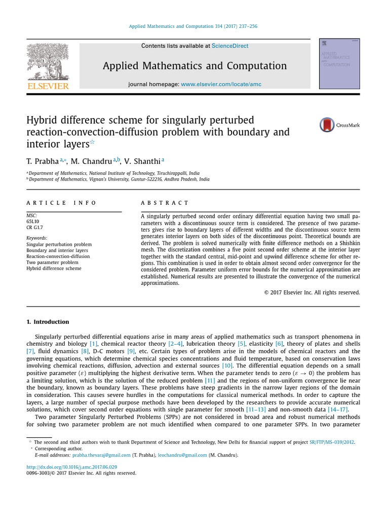 Two Parameter Conv-Diff Problem | PDF | Numerical Analysis | Maxima And ...
