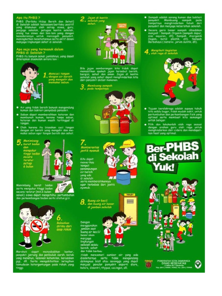 Leaflet Phbs Disekolah | PDF