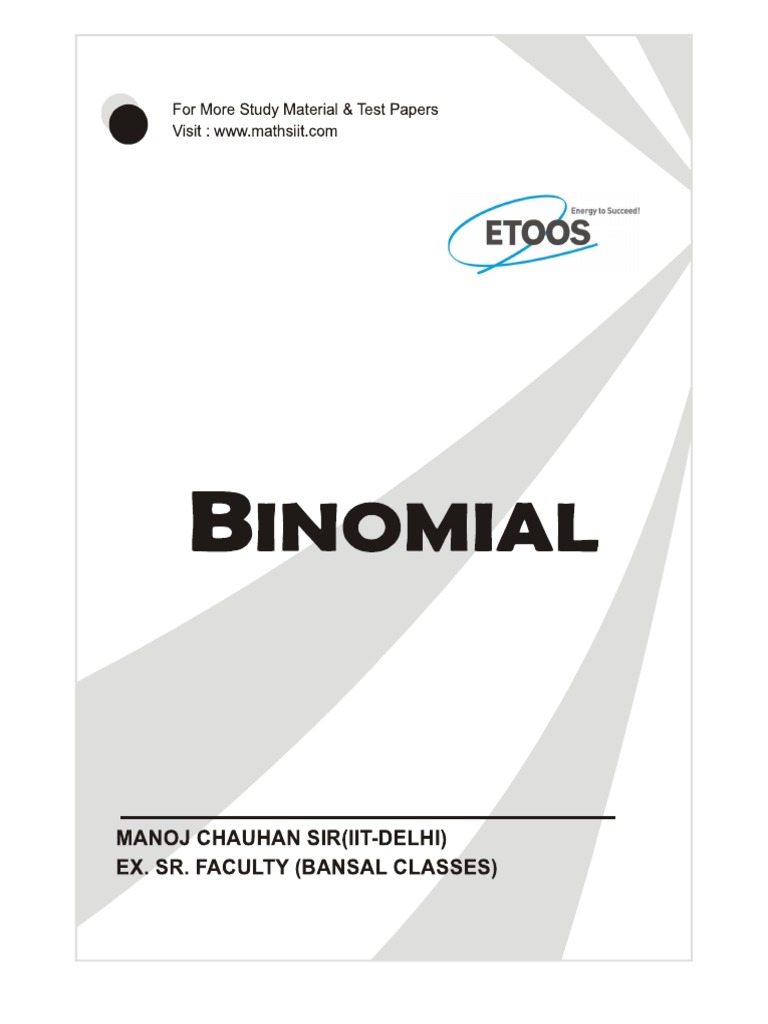 Binomial Theorem, Exponential & Logarithmic Series-249 PDF | PDF | Numbers | Exponentiation