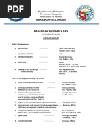 Brgy Assembly Program | PDF