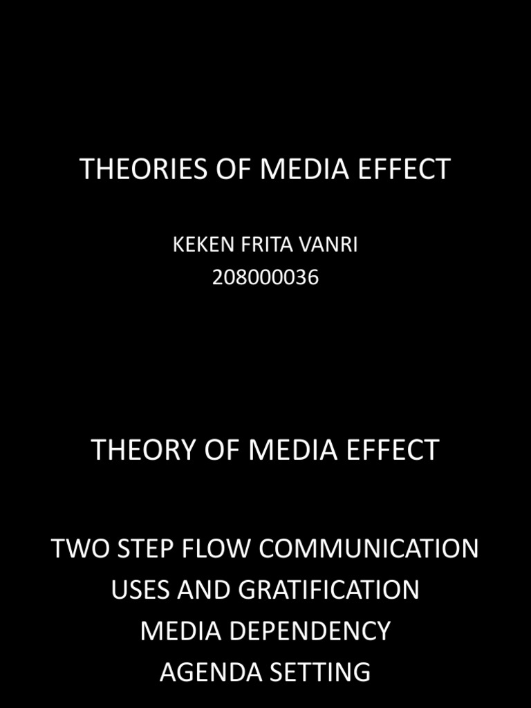 Theory of Media Effect Presentation | PDF | Social Psychology | Human ...