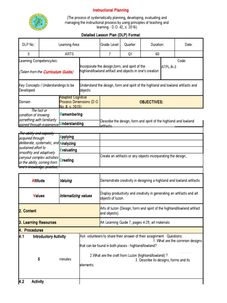 Curriculum Guide: Instructional Planning | PDF | Design | Lesson Plan