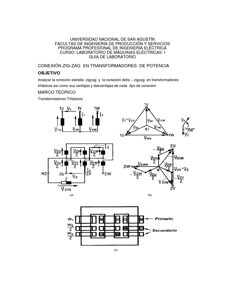 Guia Conexion Zig Zag | PDF | Transformador | Bienes manufacturados