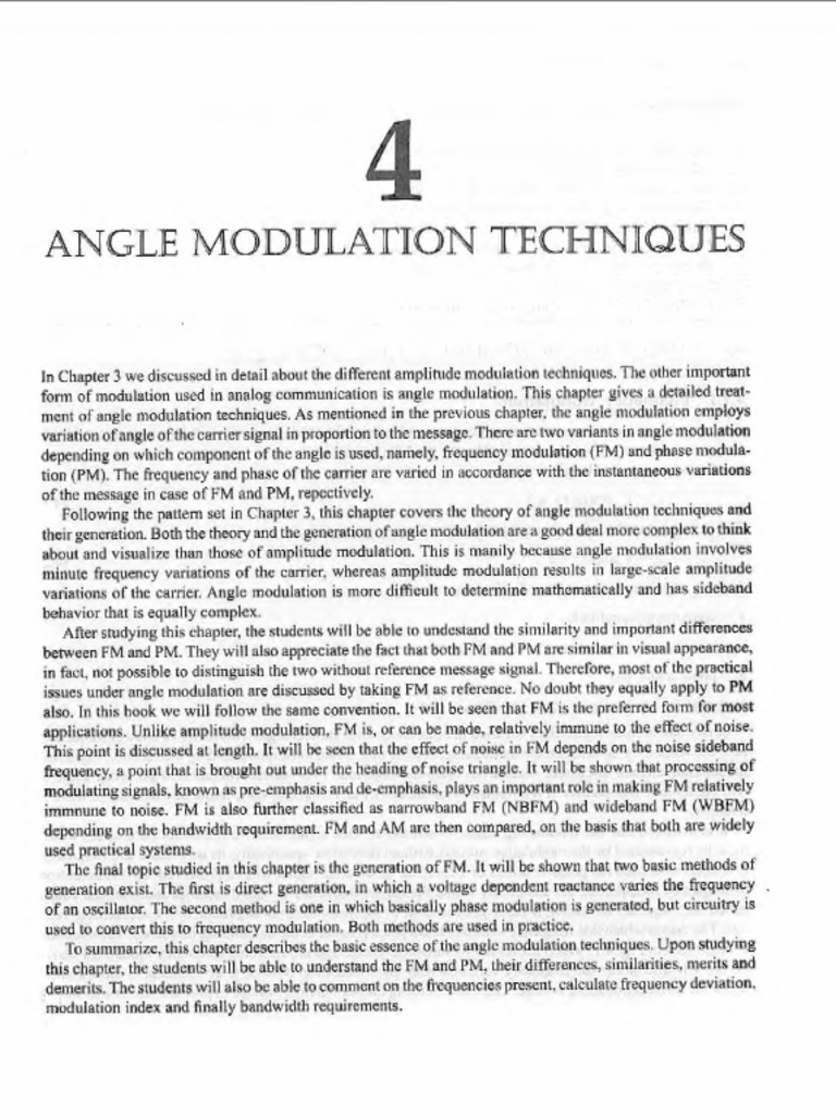 Chapter 4 Kennedy | PDF | Frequency Modulation | Modulation