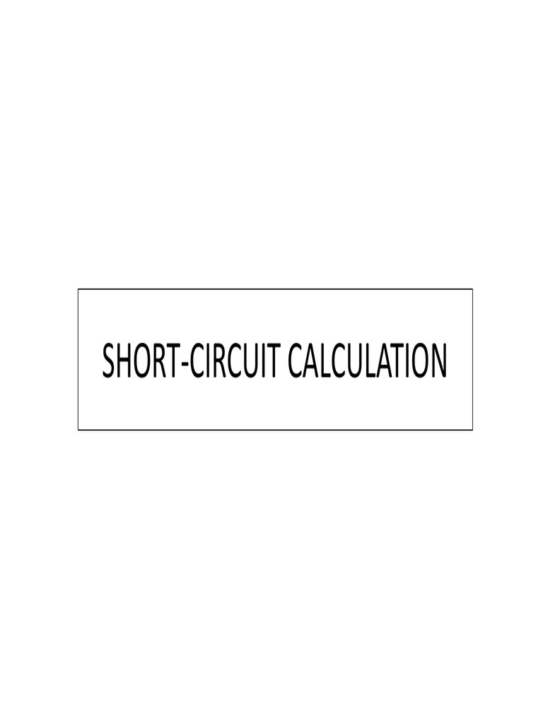 Short Circuit Calculation | PDF | Electrical Impedance | Transformer