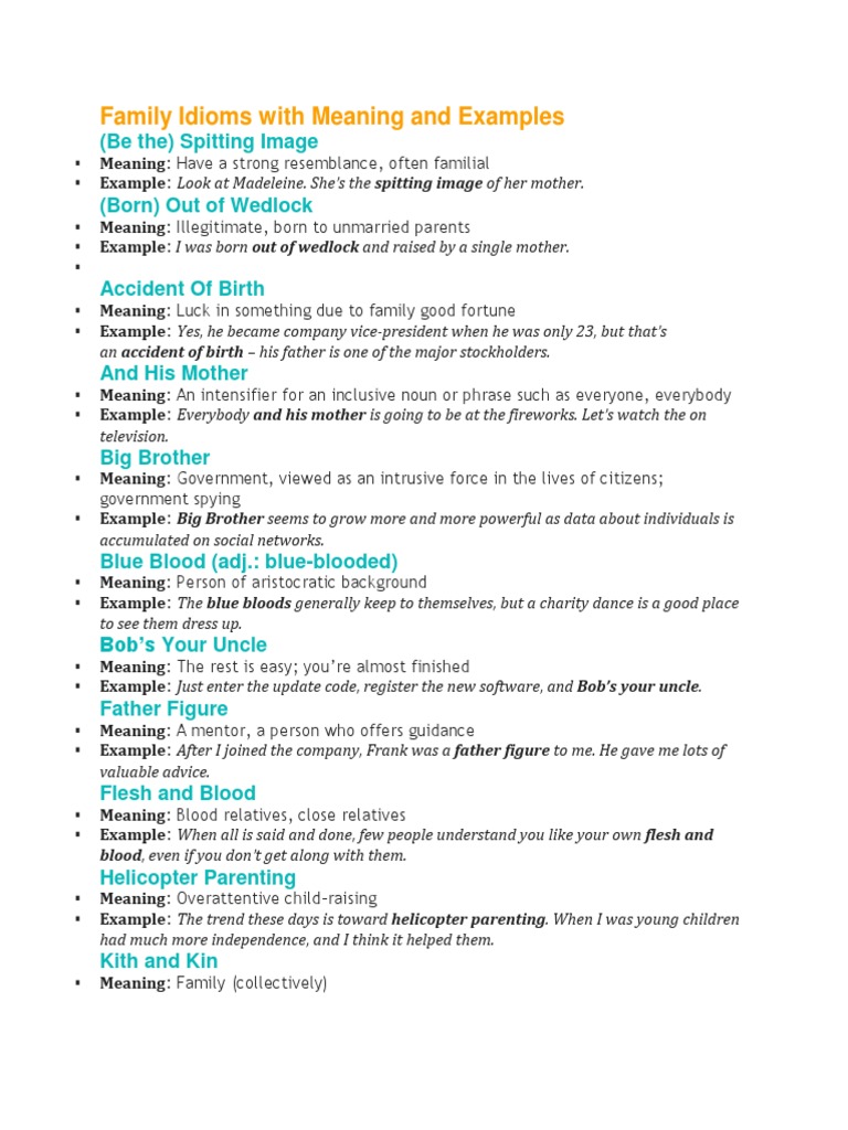 Understanding Family Idioms: A Comprehensive Guide to Common Idioms ...