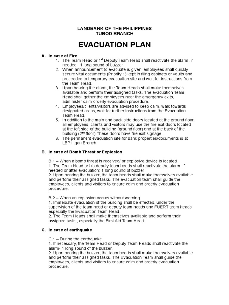 Emergency Preparedness and Proper Response Plan | PDF | Emergency ...