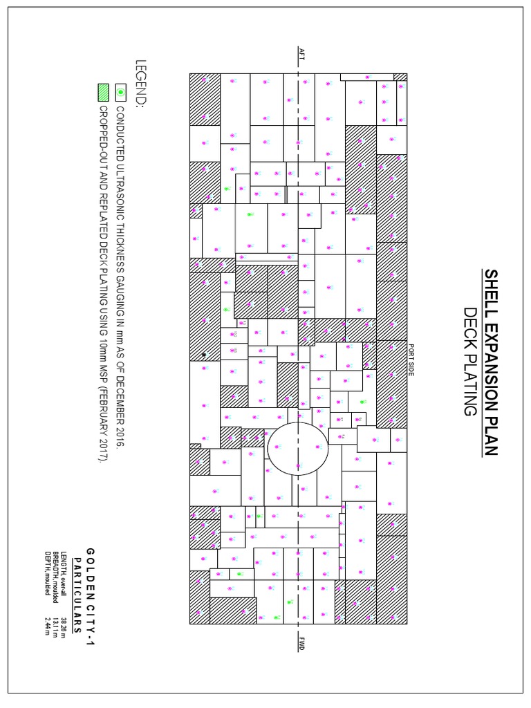 Barge Golden City - Shell Expansion Plan-Deck - Feb2017 | PDF | Ships ...