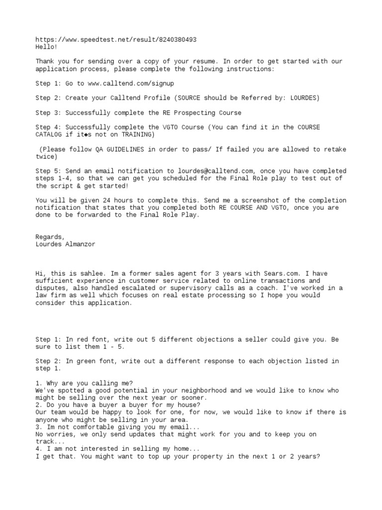 Calltend | PDF