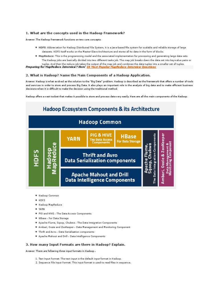 Hadoop Interview Questions New | PDF | Apache Hadoop | Map Reduce