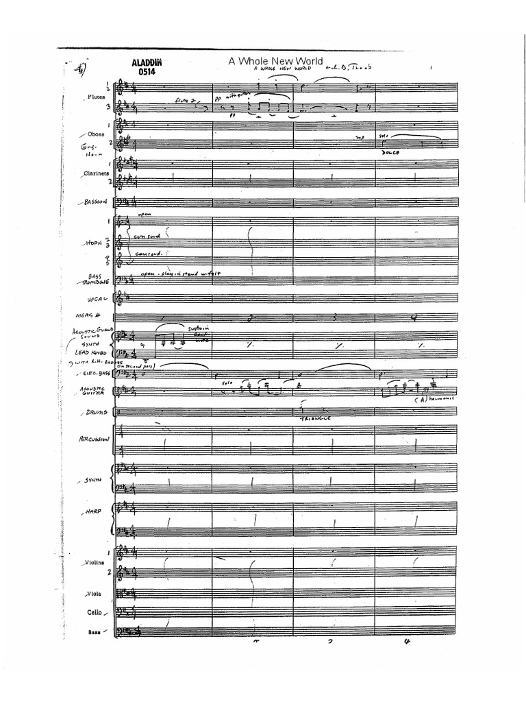 Aladdin Full Score Original | PDF
