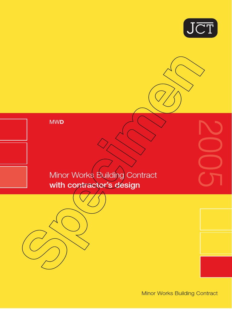 JCT05 - Minor Works With Contractors Design | PDF | Justice | Crime ...