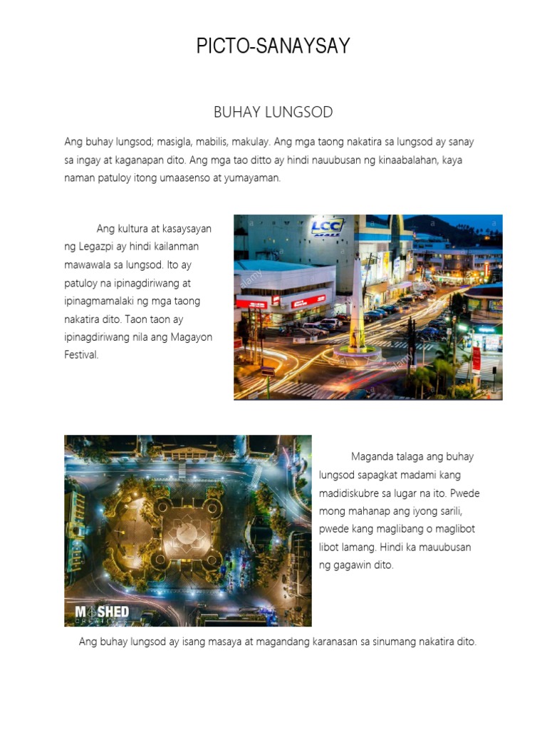 Pikto-Sanaysay Sample | PDF
