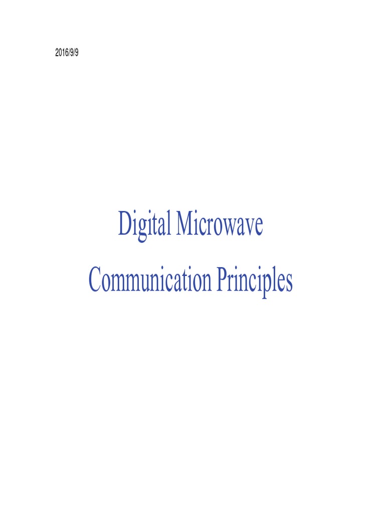 02 Digital Microwave Communication Principles-20111107-B-1.0.Ppt (Mode ...
