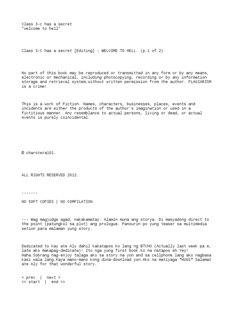 Class 3-c Has A Secret 1 | PDF