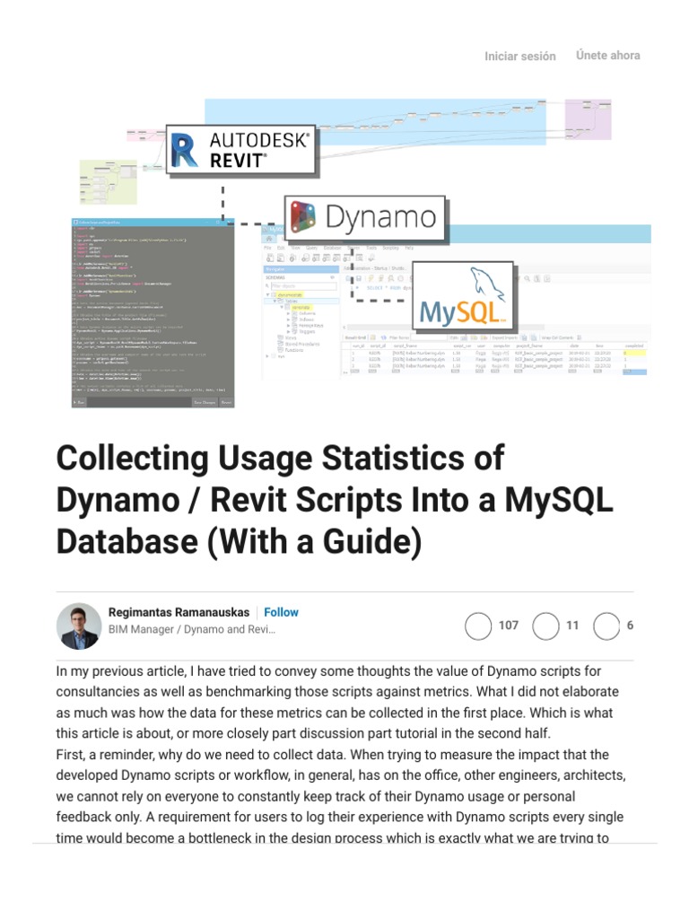Collecting Usage Statistics of Dynamo - Revit Scripts Into A MySQL Database (With A Guide) PDF ...