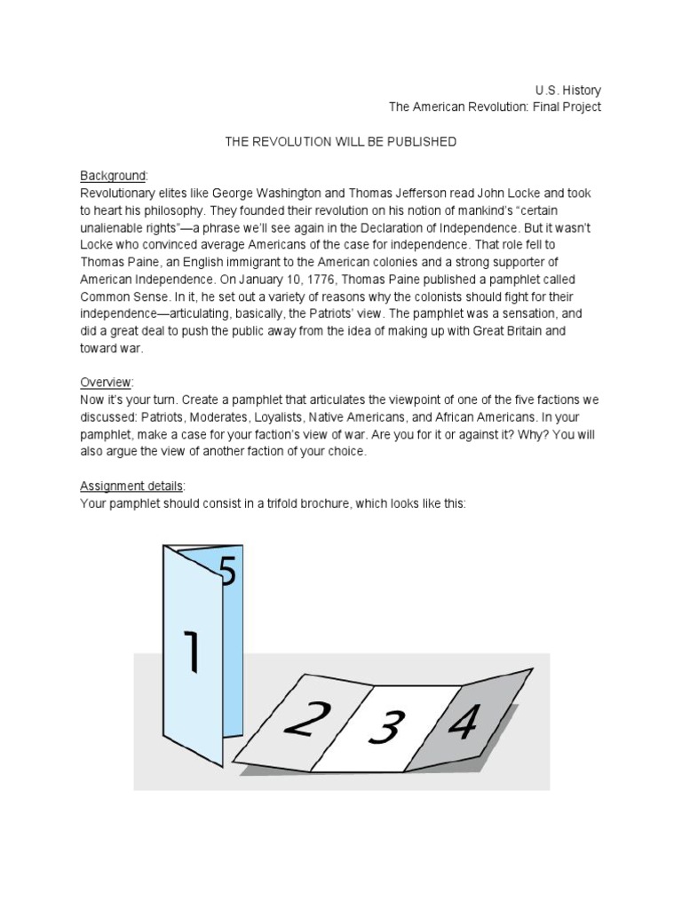 Pamphlet Project Rubric | PDF | United States Declaration Of ...