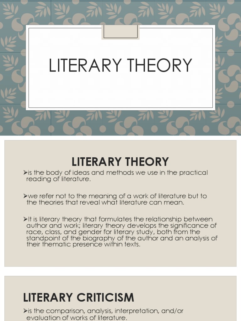 Literary Theory | PDF | Literary Theory | Literary Criticism